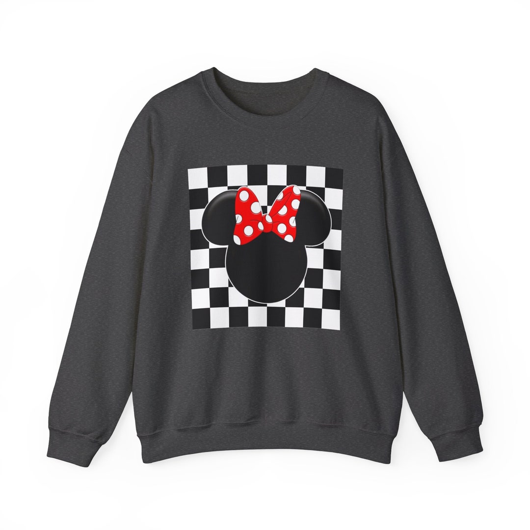 MINNIE MOUSE Checkered Disney Design Crewneck - Etsy
