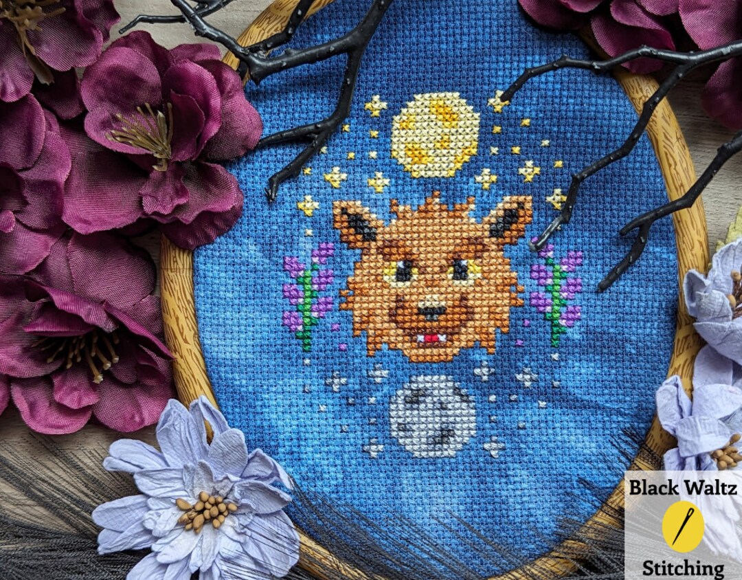 Werewolf Cross Stitch Pattern Instant Download PDF Fantasy Cross Stitch ...
