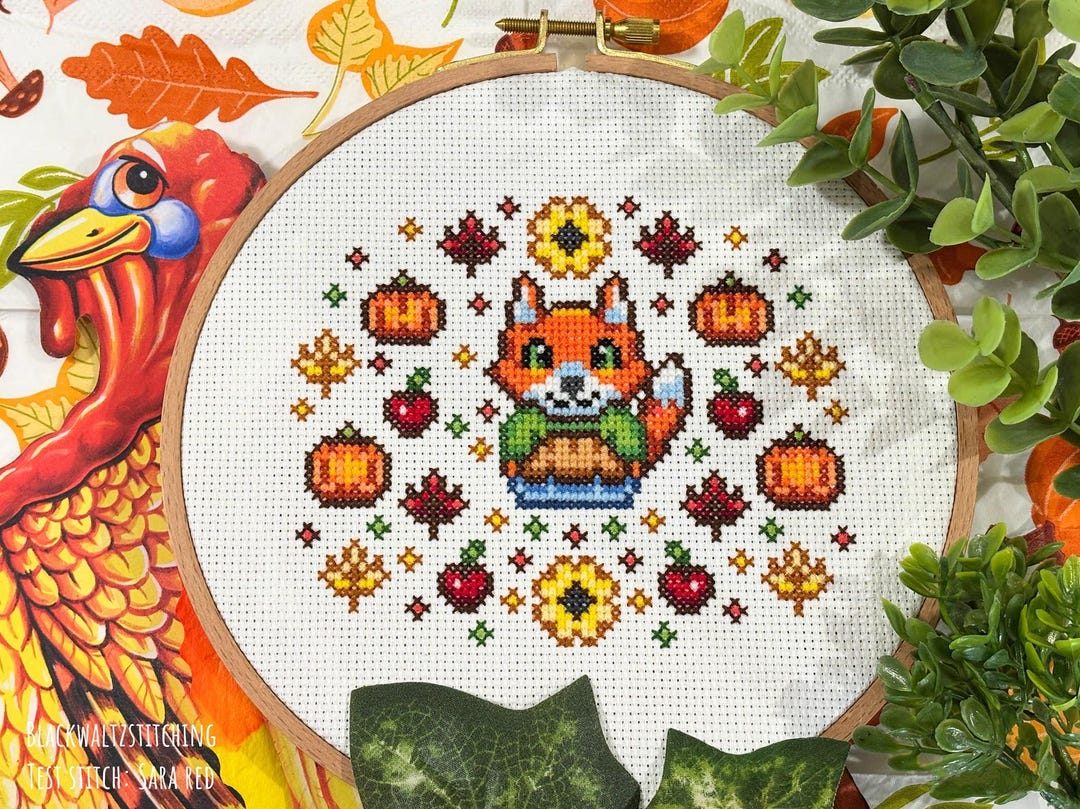 Hap-pie Thanksgiving Cross Stitch Pattern - Instant Download PDF ...
