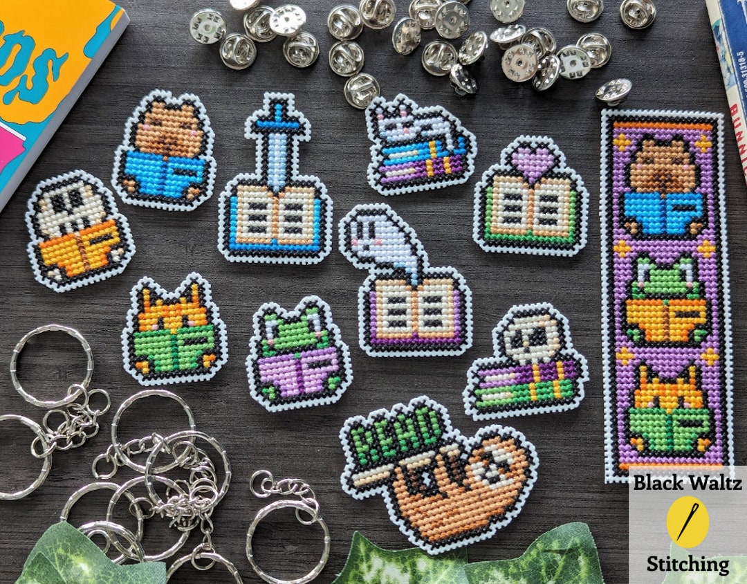 Bundle of Ten Mini Patterns and Two Bookmark Patterns for Cross Stitch ...