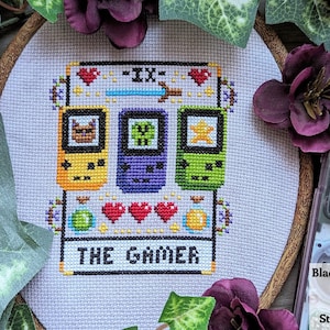 The Gamer Tarot Card Cross Stitch Pattern - Instant Download PDF ...
