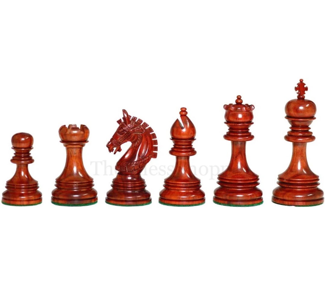 5 Premium Wooden Staunton Chess Pieces Set Coins for - Etsy