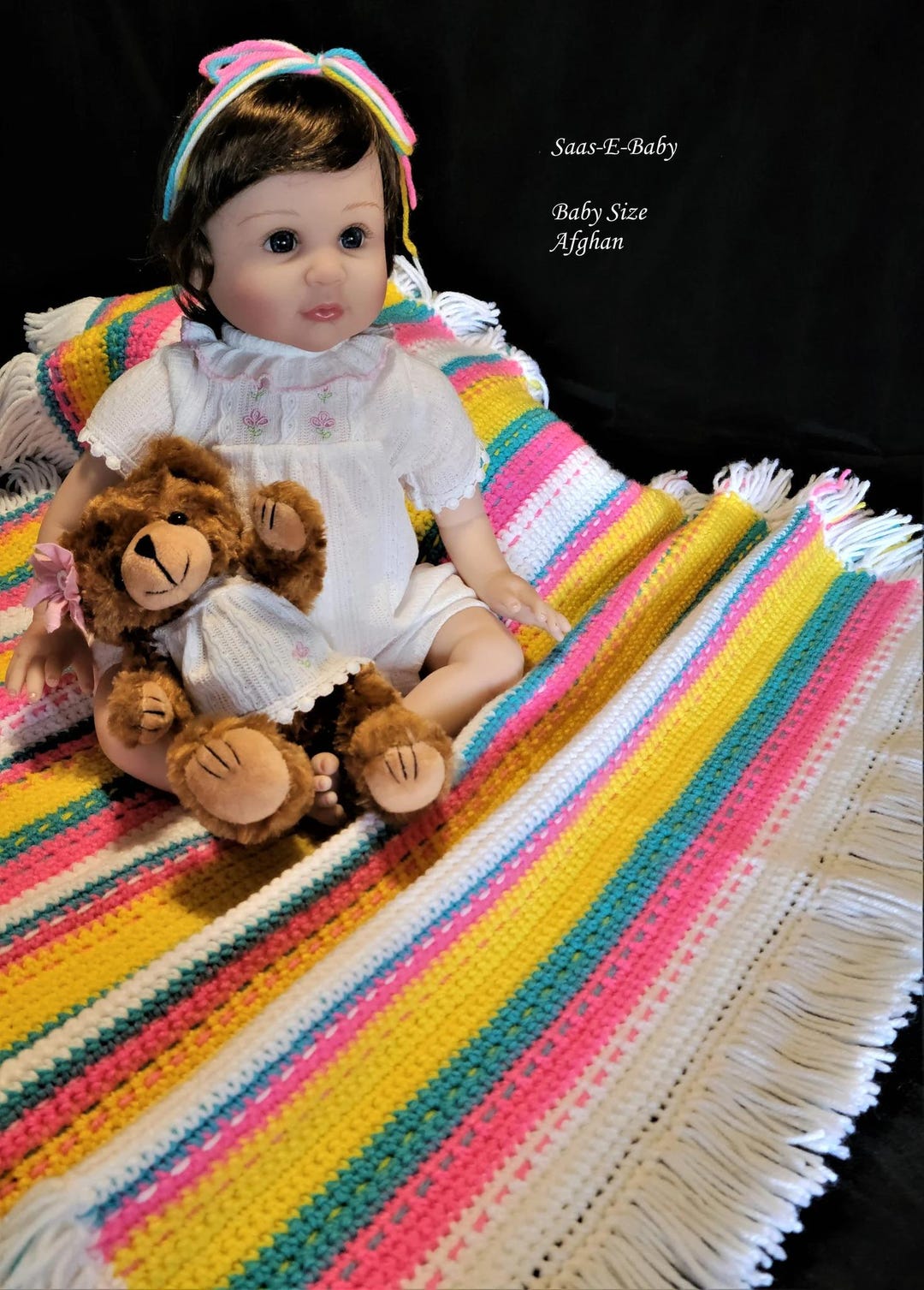 Saas-e-gans-saas-e-baby-baby Afghan-blanket-bedding-nb-12-handmade ...
