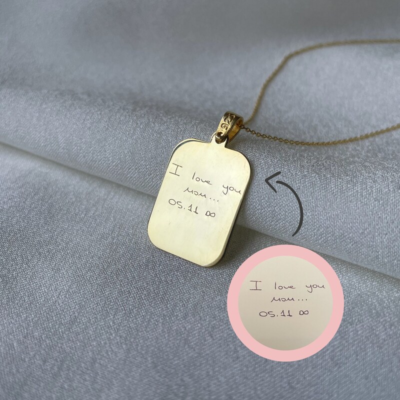 Handwritten Necklace - Etsy