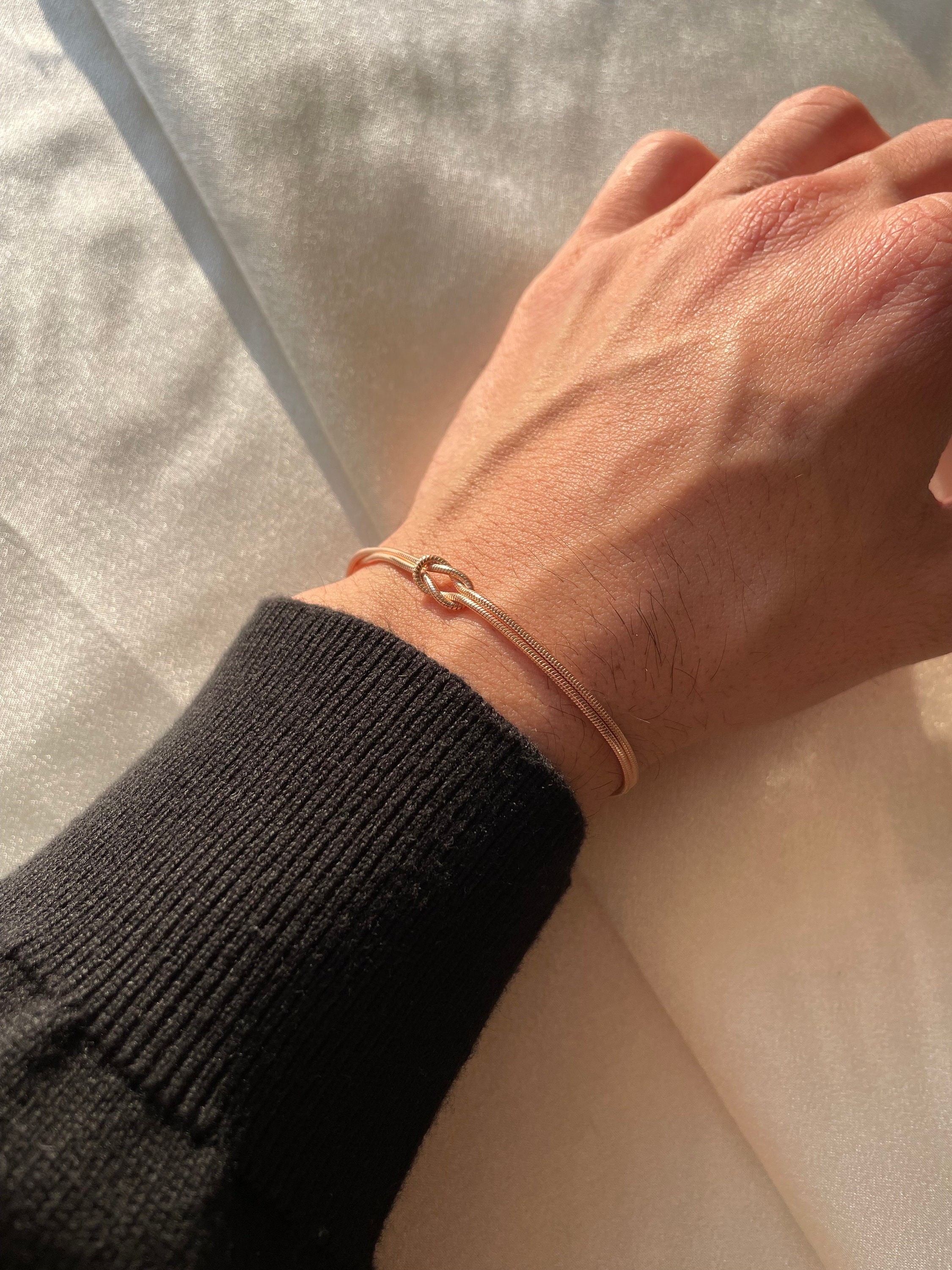 Unisex Infinity Love Knot Bracelet Set Snake Chain Knot - Etsy UK