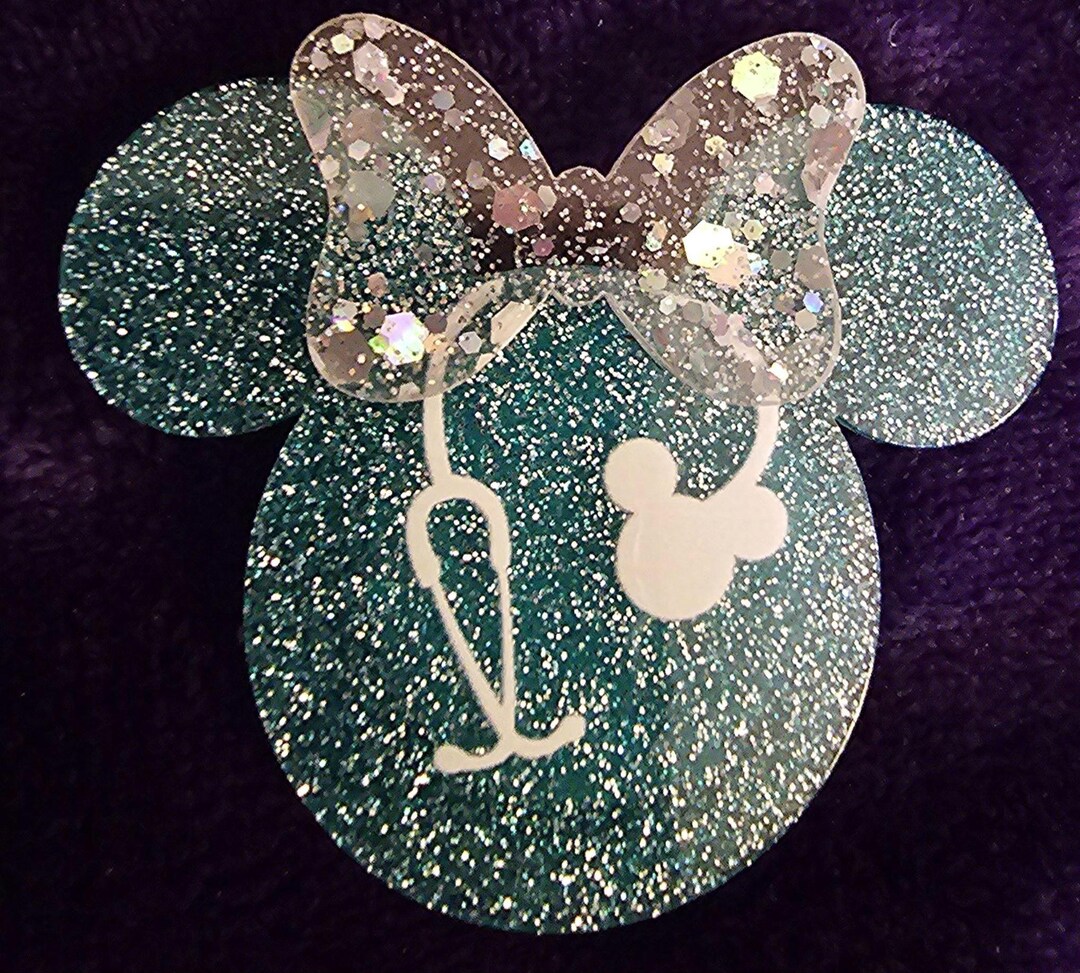 Minnie Mouse Stethoscope Badge Reel Topper. Choose Your Favorite Heavy ...