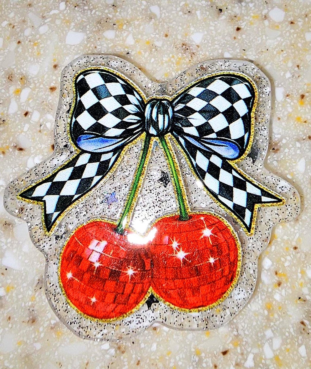 Cherry Checkered Bow Badge Reel Topper. Don't Forget to Order Ur ...