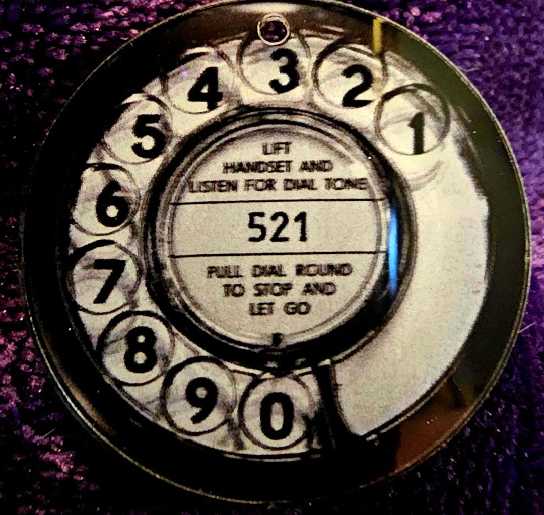 Rotary Phone Dial Interchangeable Badge Reel Topper. Choose Your ...