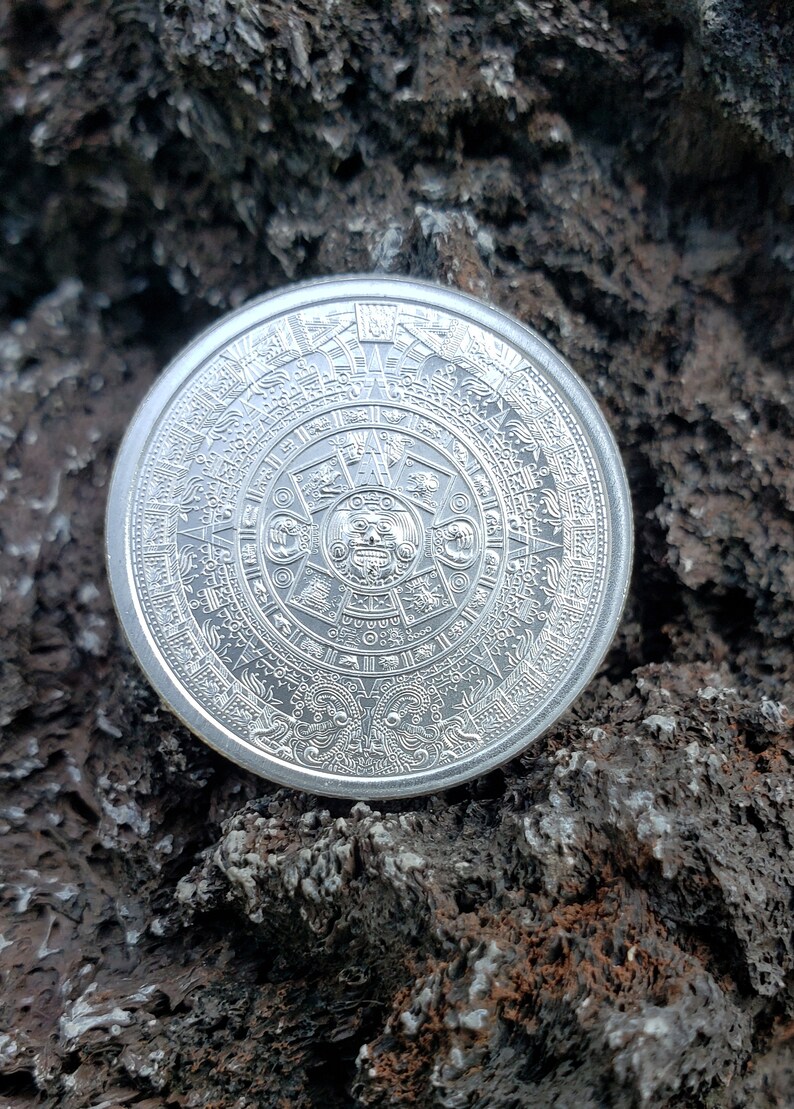 Aztec Calendar in Half Ounce of Pure Silver Round Coin Free - Etsy