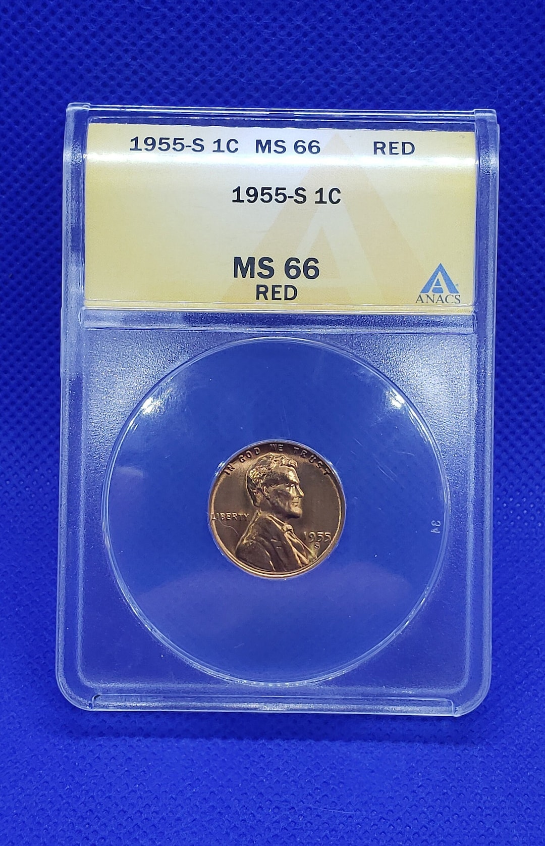 1955-S Lincoln Penny – MS66 Red, Discontinued Coin Collectible US Cent ...