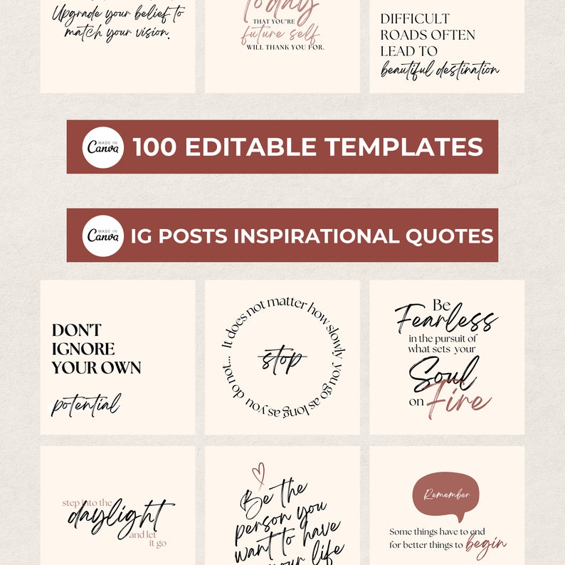 100 Motivational Quotes Instagram Posts Inspirational Self Empowerment ...