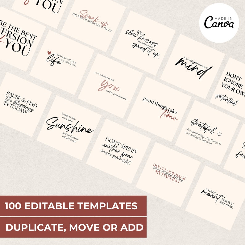 100 Motivational Quotes Instagram Posts Inspirational Self Empowerment ...