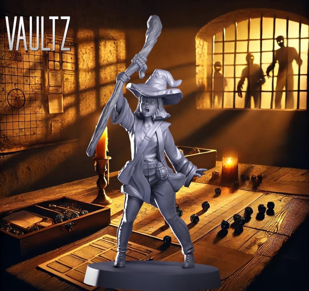 Wizard | Tabletop RPG | Survivors | Vaultz Miniatures | 3D Printed ...