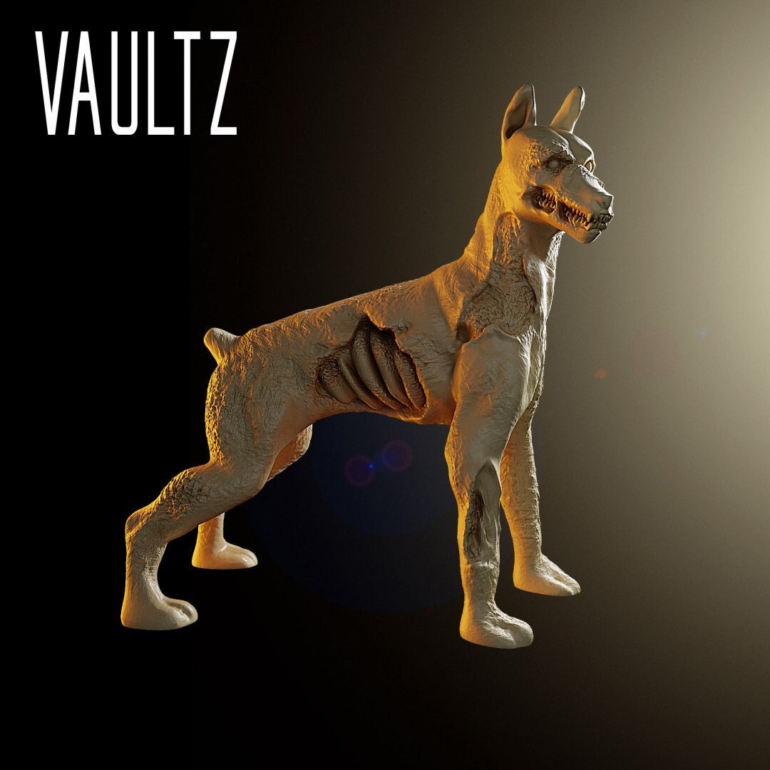 Dobermann Zombie | Zombies / Zombie Dogs | Vaultz Miniatures | 3D ...