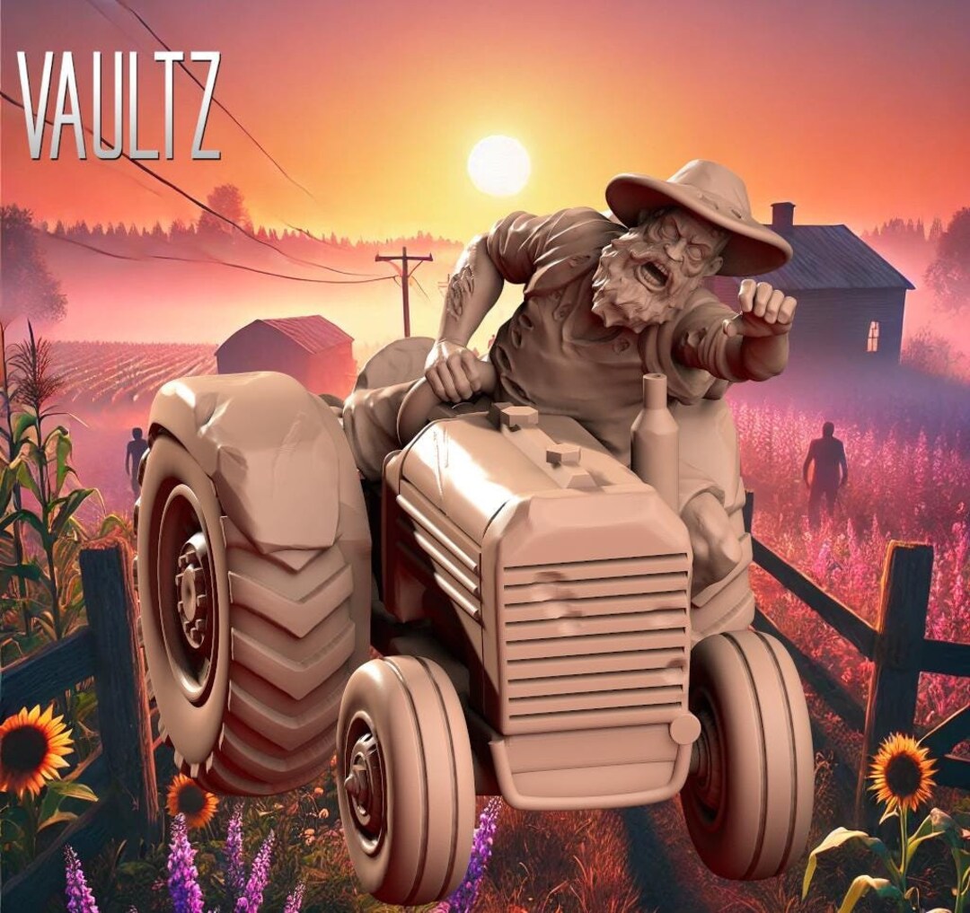 Tractor Zombie | Zombies | Vaultz Miniatures | 3D Printed - Etsy