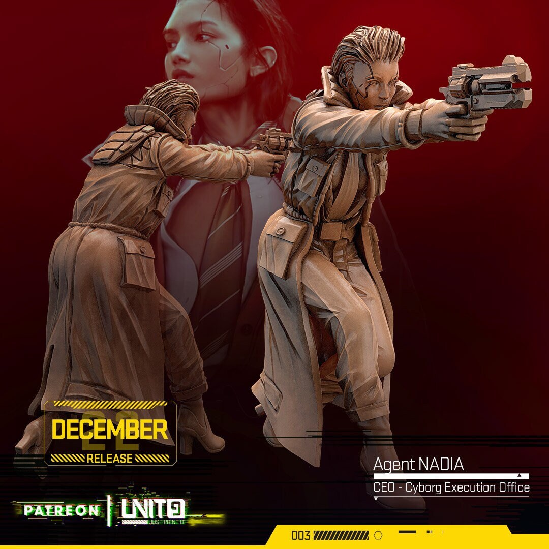 Agent Nadia pose 2 CEO Cyborg Execution Office HUMAN INTERFACE the ...