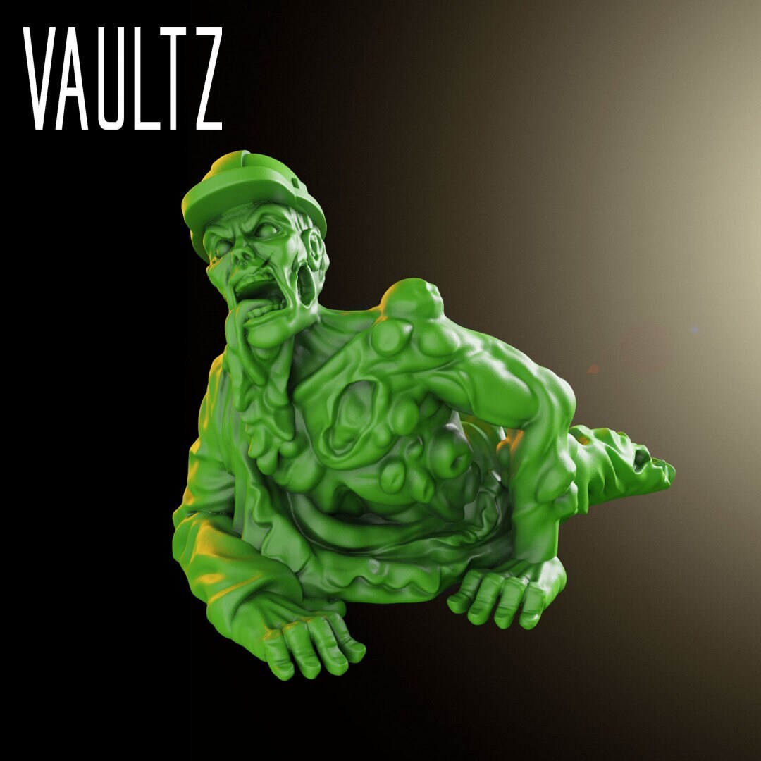 Zombie Toxic Crawler 1 Zombies Vaultz Miniatures 3D - Etsy