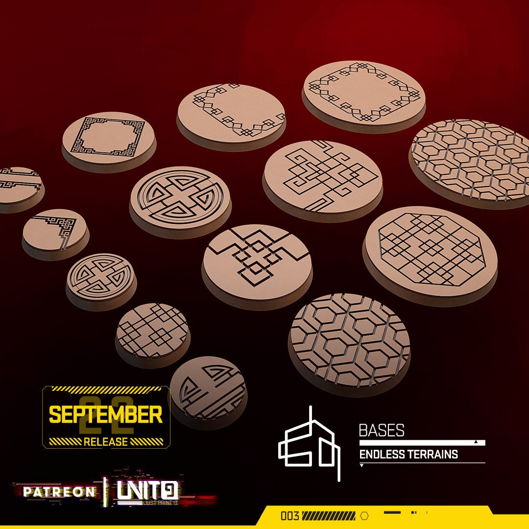 Black Lotus Triad Bases Endless Terrains 25, 40, 50 & 60 Mm HUMAN ...