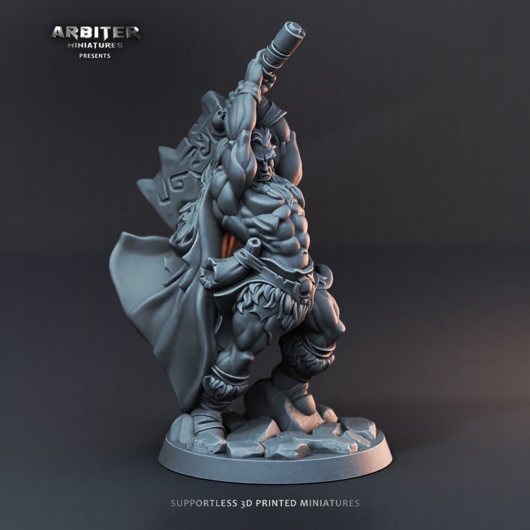 Barbarian Male 3 Variants Heroes of the Realm Arbiter Miniatures 3D ...