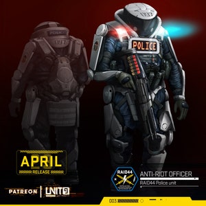 Anti-riot Police Officer 4 RAID44 Police Unit Prison Riots HUMAN ...