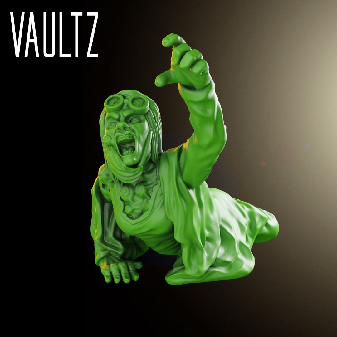 Zombie Toxic Crawler 2 Zombies Vaultz Miniatures 3D - Etsy
