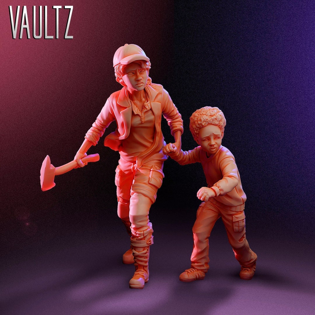 Clementine & Alvin | TWD | Survivors | Vaultz Miniatures | 3D Printed ...