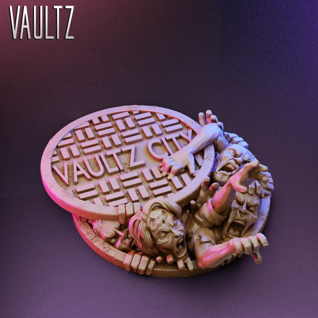 Zombie Manhole | Props | Vaultz Miniatures | 3D Printed - Etsy