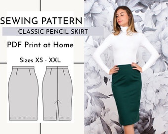 Midi Swing Skirt With Pockets Digital PDF Print at Home Sewing Pattern ...