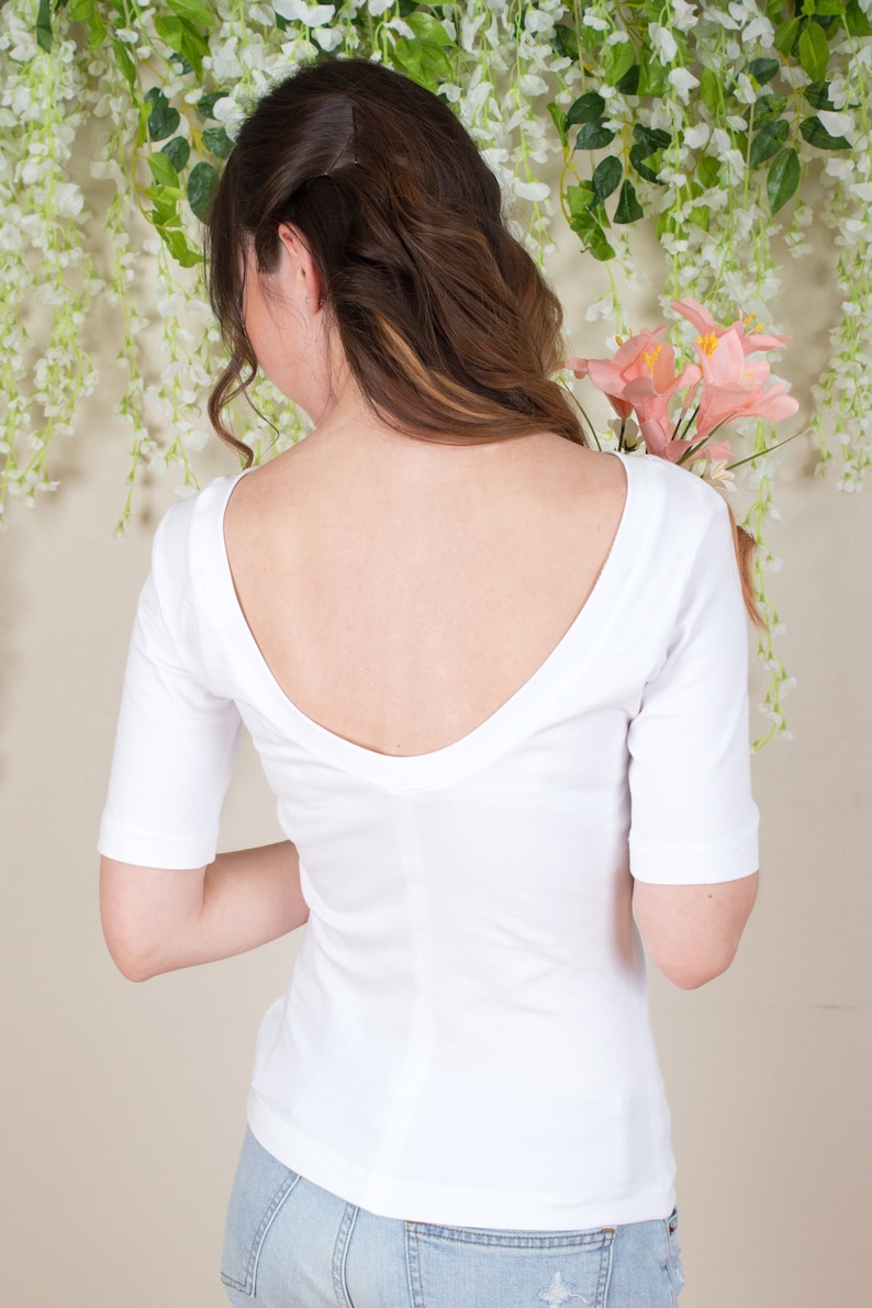 Scoop Back Top Digital PDF Print at Home Sewing Pattern // Sizes XS ...