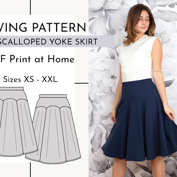 Yoked Skirt Pattern - Etsy