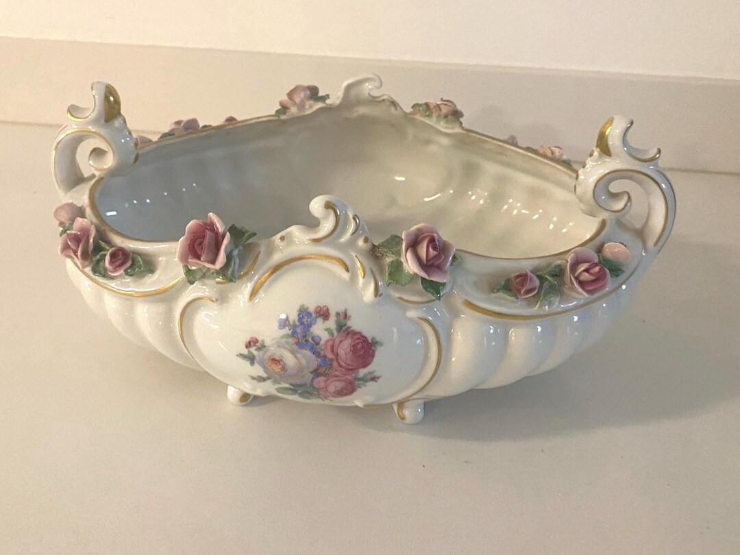 Antique Marked Royal Porcellan Bowl With Roses Dresden - Etsy