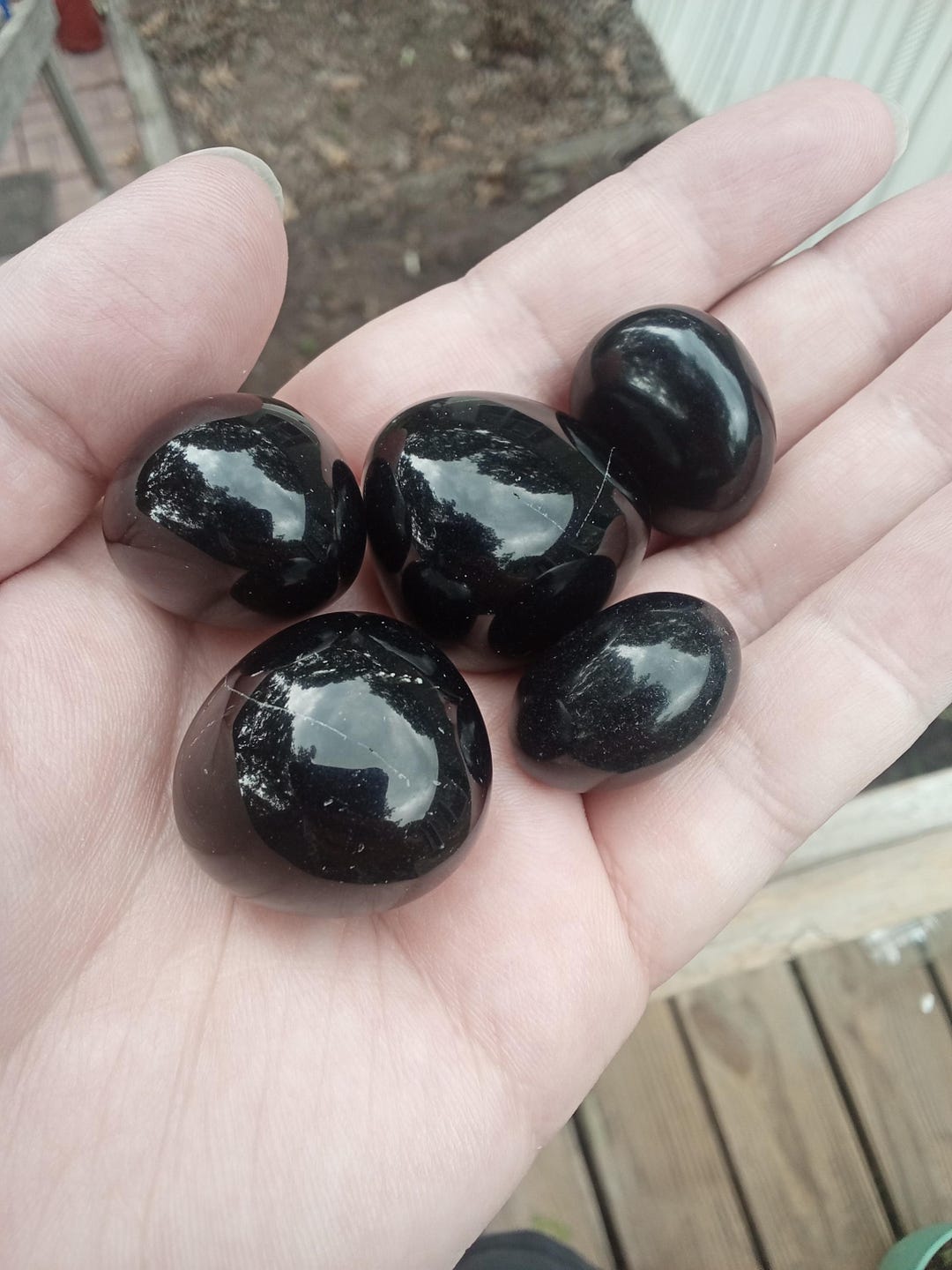 Black Obsidian Tumbles: Protection Crystals for Altar - Etsy