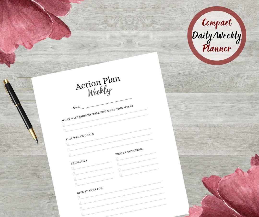 Christian Planner Printable, Weekly, Monthly, Wisdom Verses (a4/a5 ...