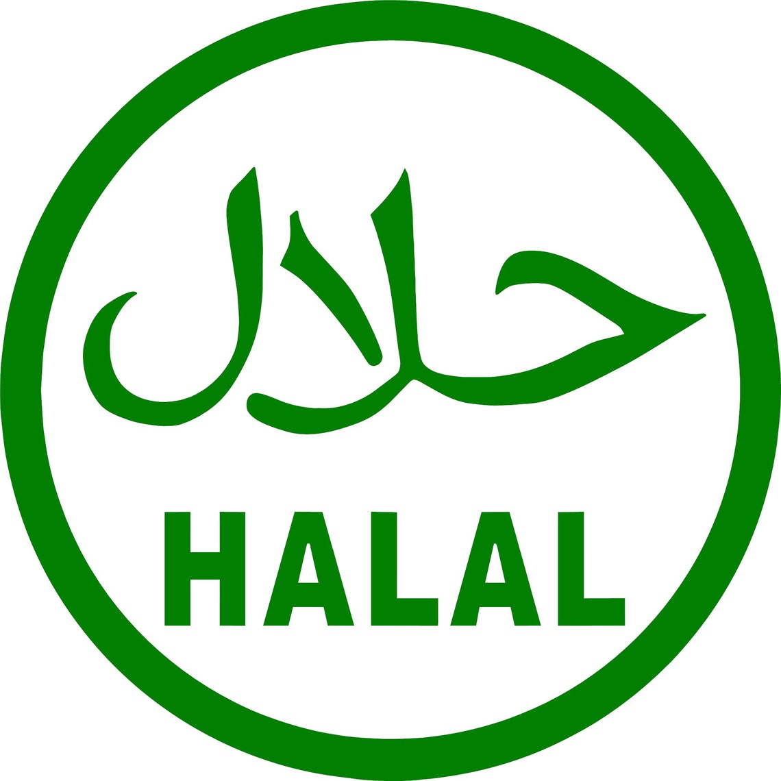 Halal Sign Vinyl Decal Sticker for Restaurants Shops Glass - Etsy