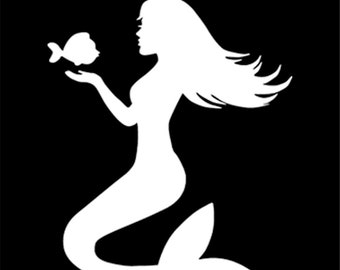 Mermaid Vinyl Decal Sticker for Car Size 5x 3 - Etsy