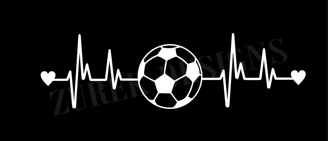 Love Football Heartbeat Vinyl Decal Sticker for Car - Etsy