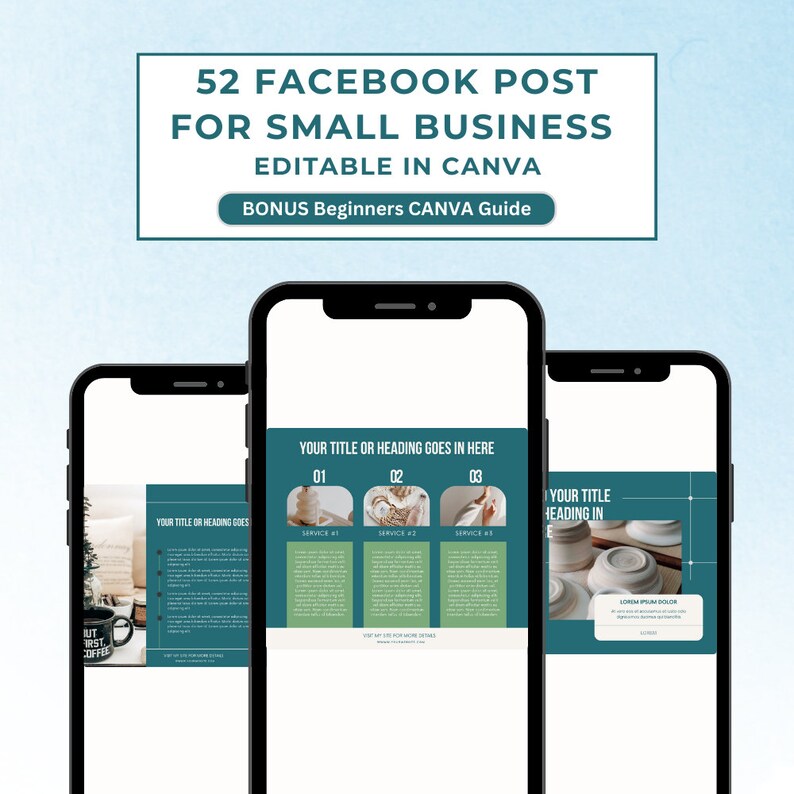 52 Canva-editable Small Business Facebook Post Template FB - Etsy