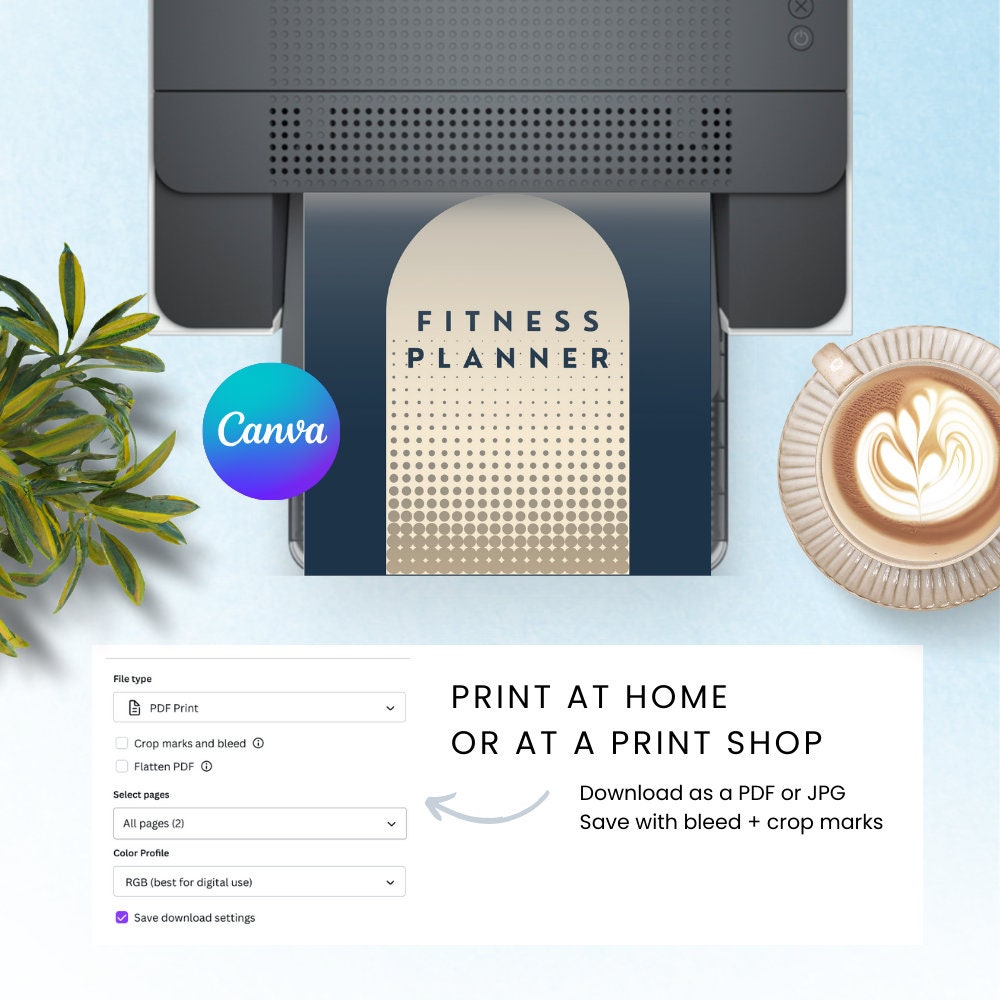 Canva-editable Fitness Planner, Printable Fitness Challenges Planner ...