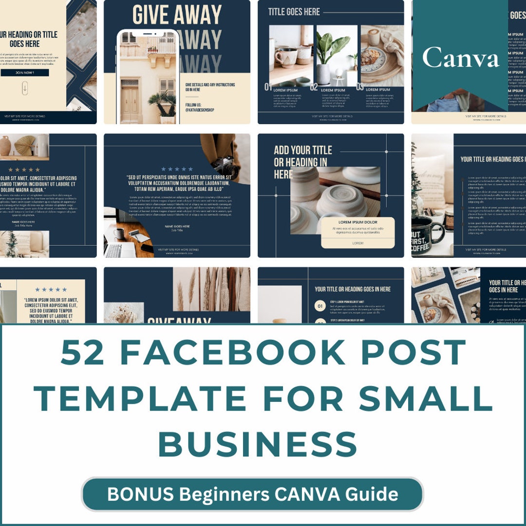 50 Canva-editable Small Business Facebook Post Template, FB Story ...