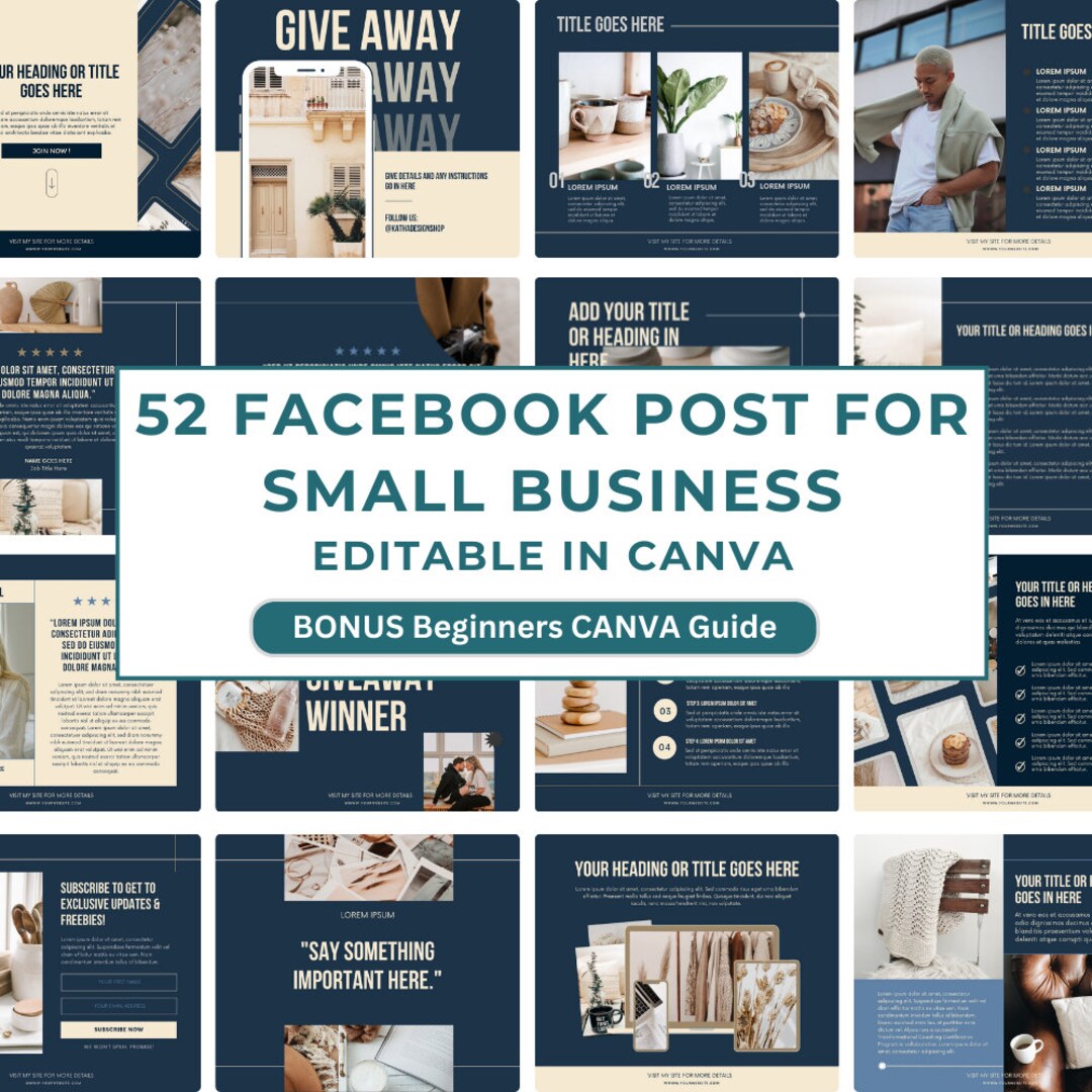 50 Canva-editable Small Business Facebook Post Template, FB Story ...