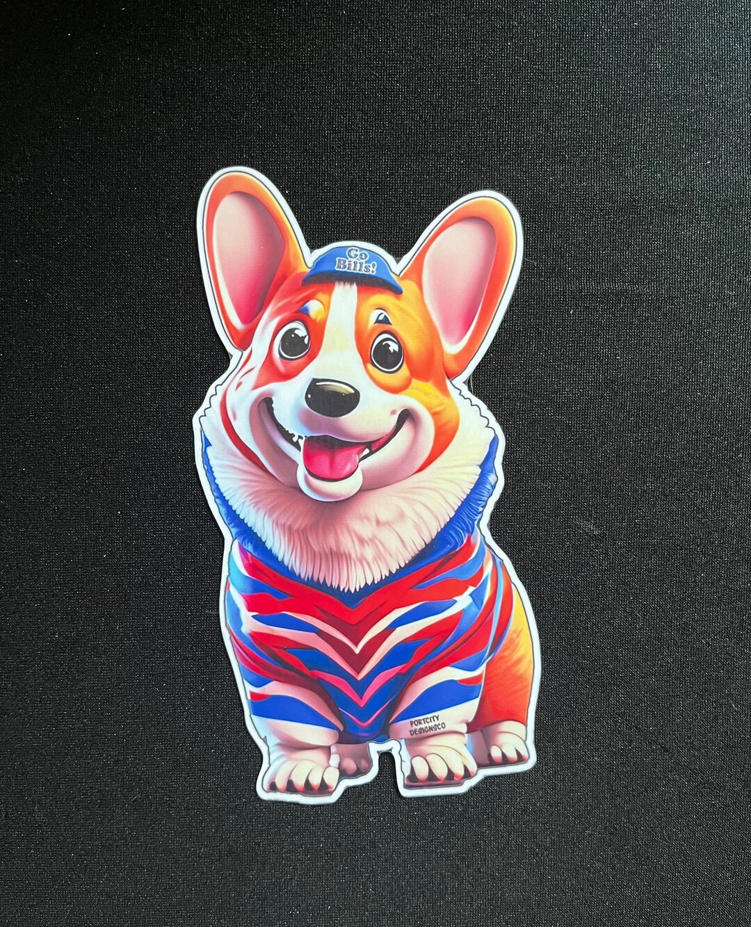 Buffalo Bills Sticker Custom Vinyl Buffalo Bills Fan, Bills Mafia Corgi ...