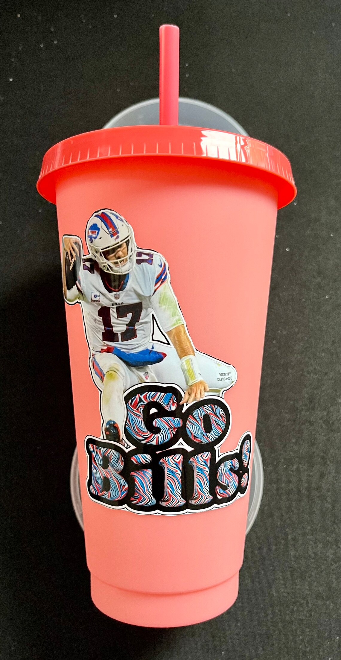 Buffalo Bills Sticker Custom Vinyl Water-resistant Josh Allen Hurdling ...