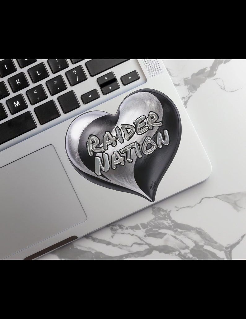 Las Vegas Raiders Sticker Custom Raider Nation Football Fan Heart Vinyl ...