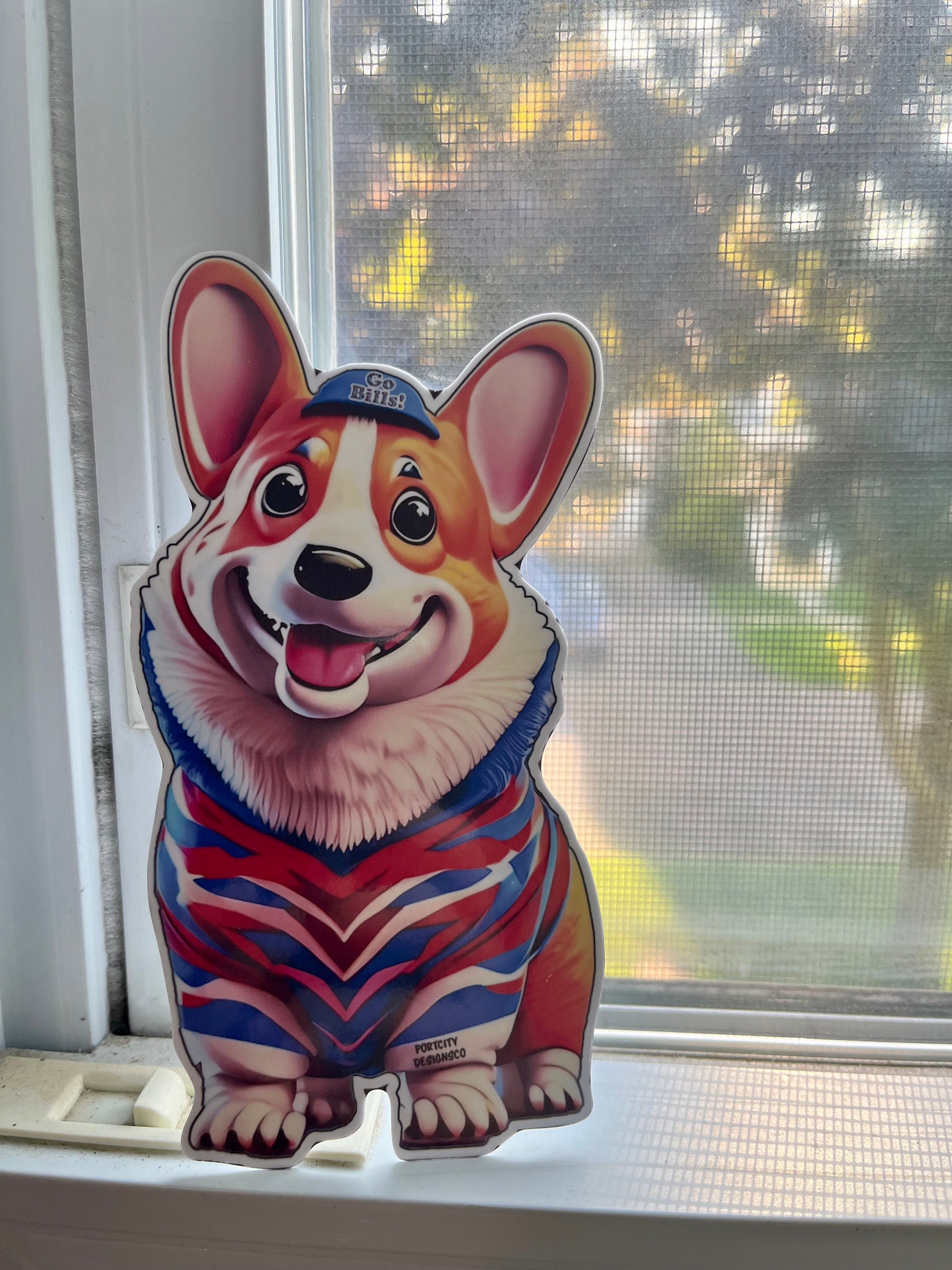 Buffalo Bills Sticker Custom Vinyl Buffalo Bills Fan, Bills Mafia Corgi ...