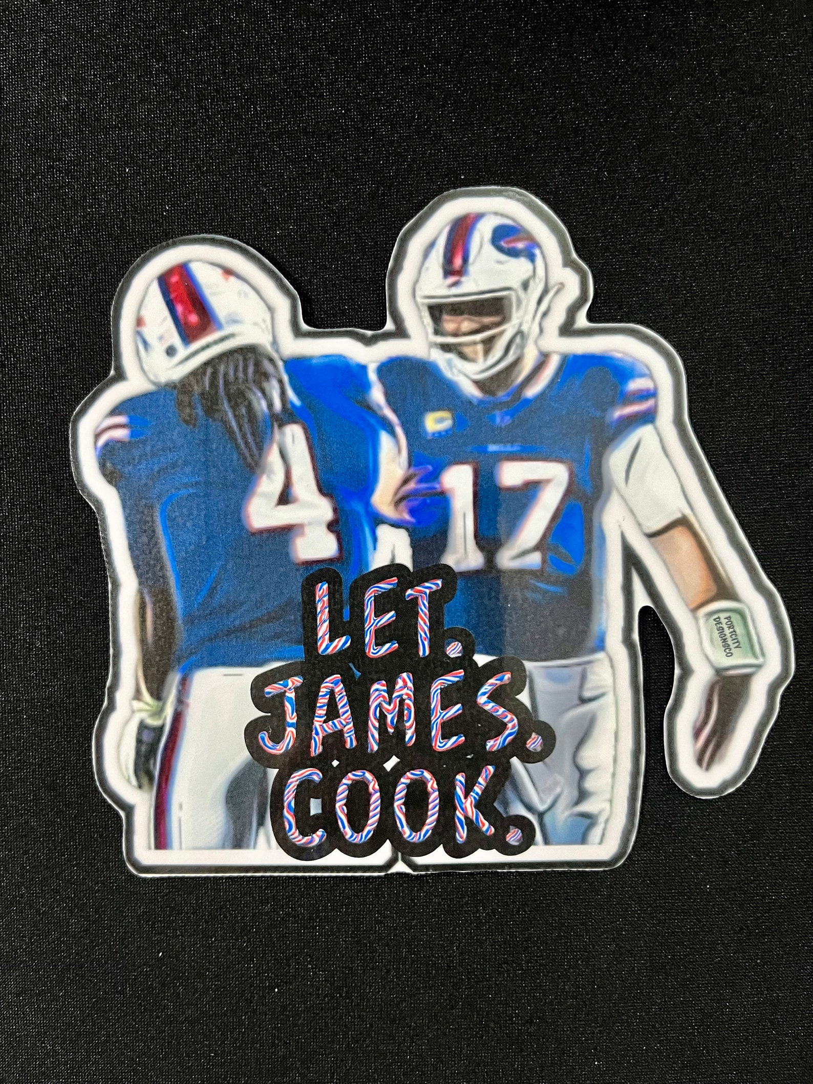 Buffalo Bills Sticker Custom Vinyl Josh Allen & James Cook Let James ...