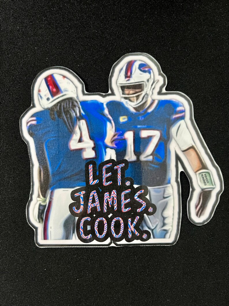Buffalo Bills Sticker Custom Vinyl Josh Allen & James Cook Let James ...