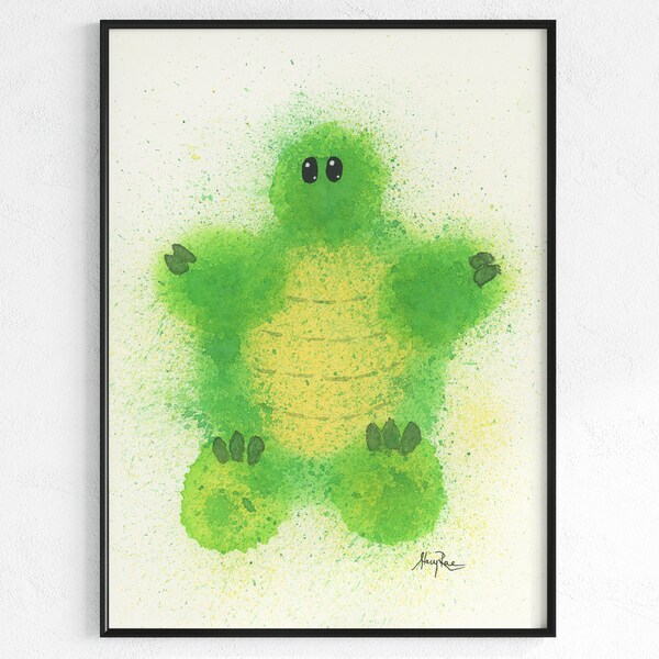Turtle Whimsical Painting - Etsy