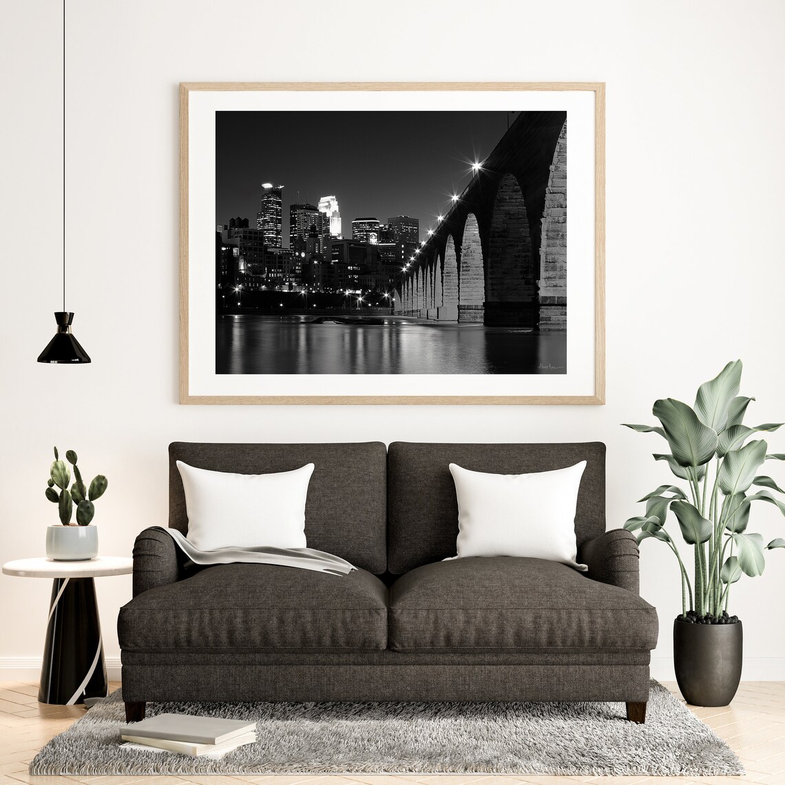 Stone Arch Bridge Photo Wall Art, Photography Print, Home Décor, Black ...