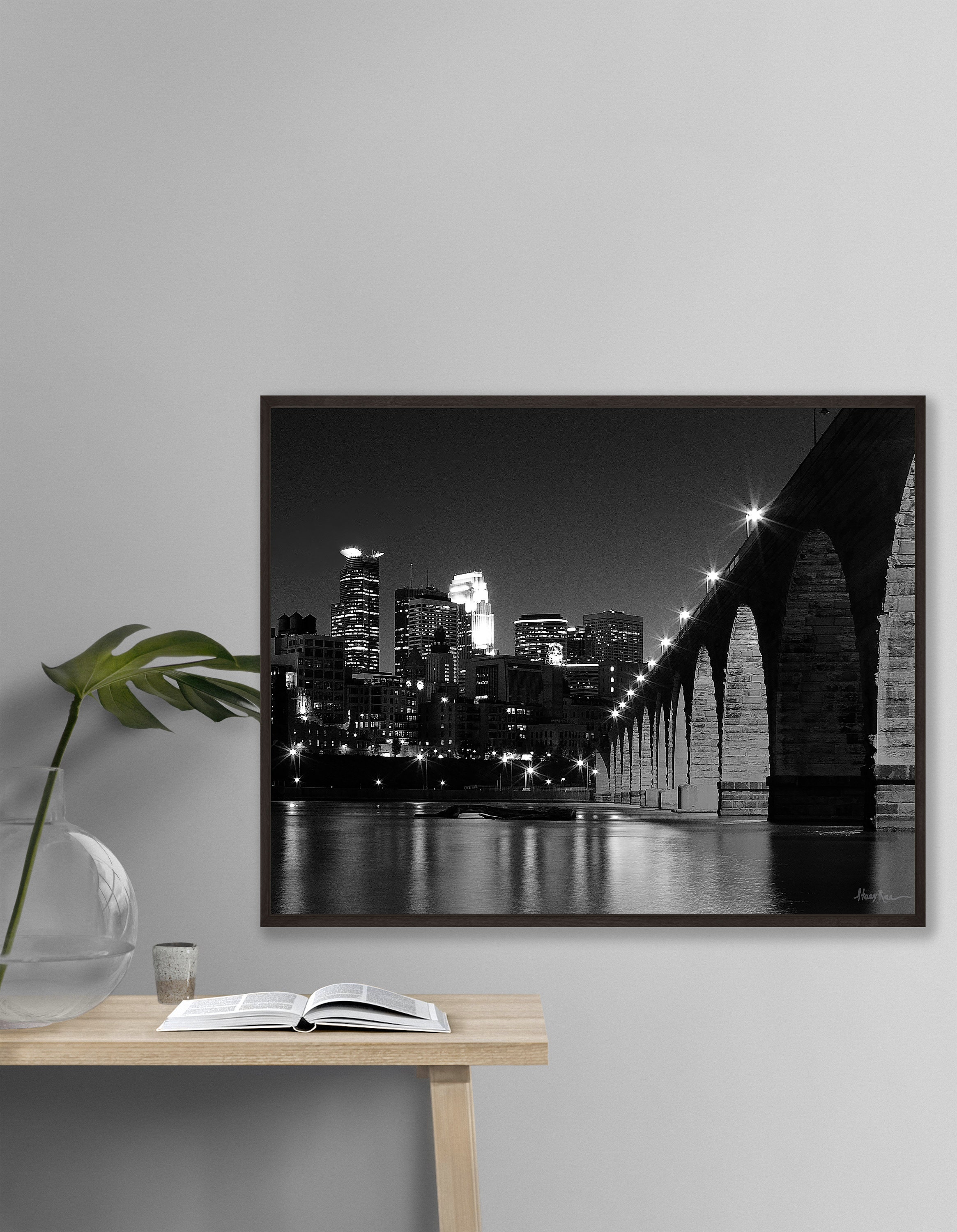 Stone Arch Bridge Photo Wall Art, Photography Print, Home Décor, Black ...
