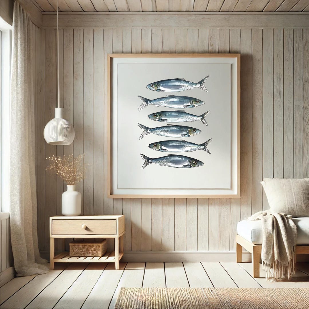 Fisherman Aesthetic | Sardine Clipart | Watercolor Sardine | PNG SVG ...